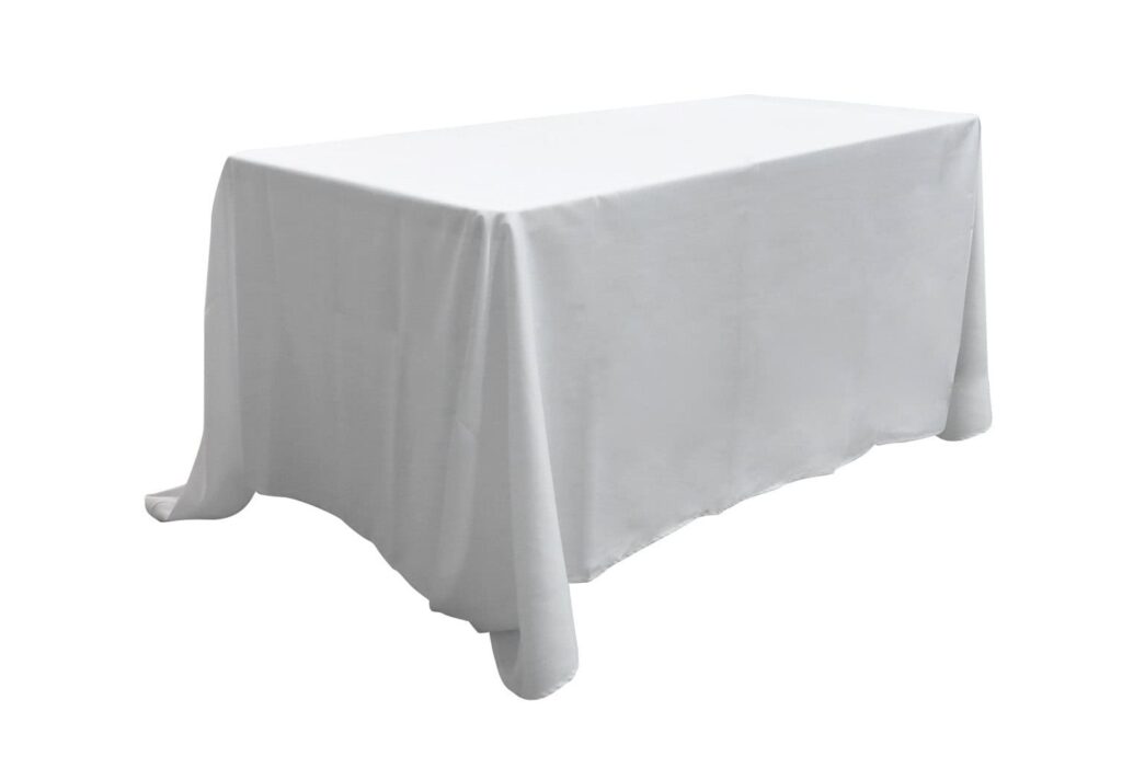 6FT Long White Linen Table - Events Partner