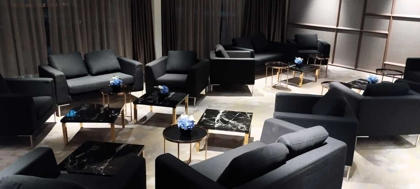 Manhattan™ Square Coffee Table Black Top - Events Partner