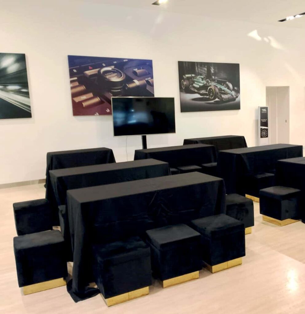 6FT Long Black Linen Table - Events Partner
