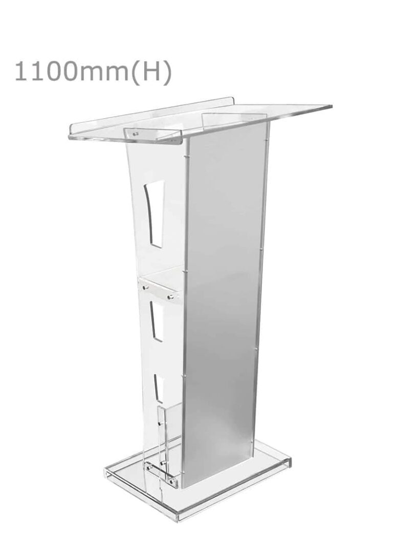 Classic Acrylic Rostrum [1100mmH] - Events Partner
