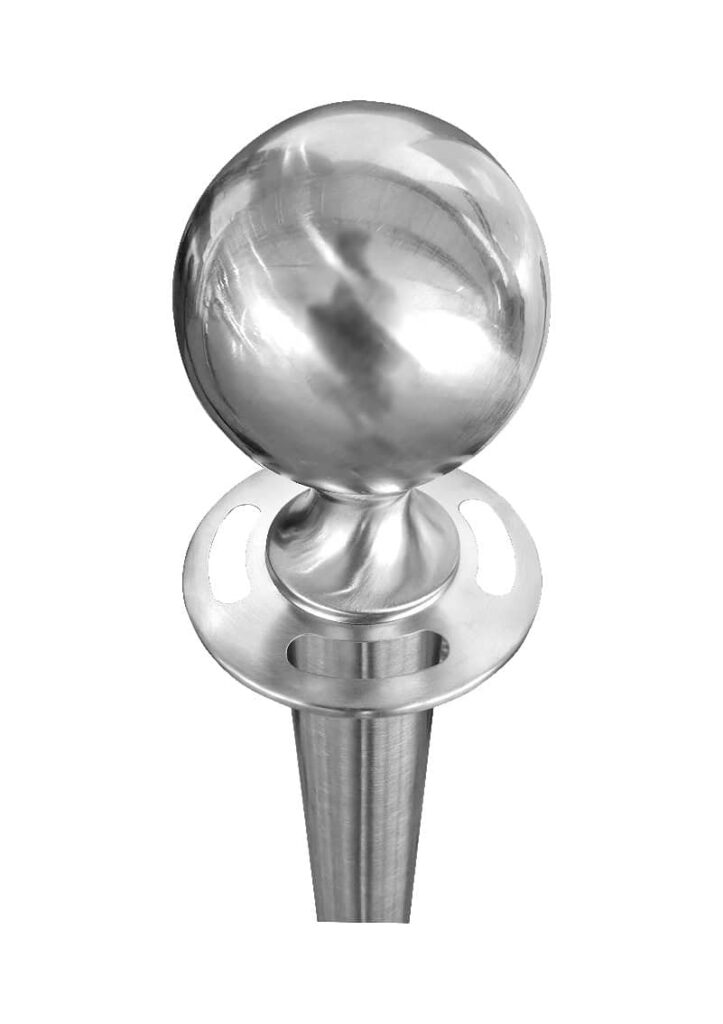 Classic Silver Pole With Black Rope - Events Partner