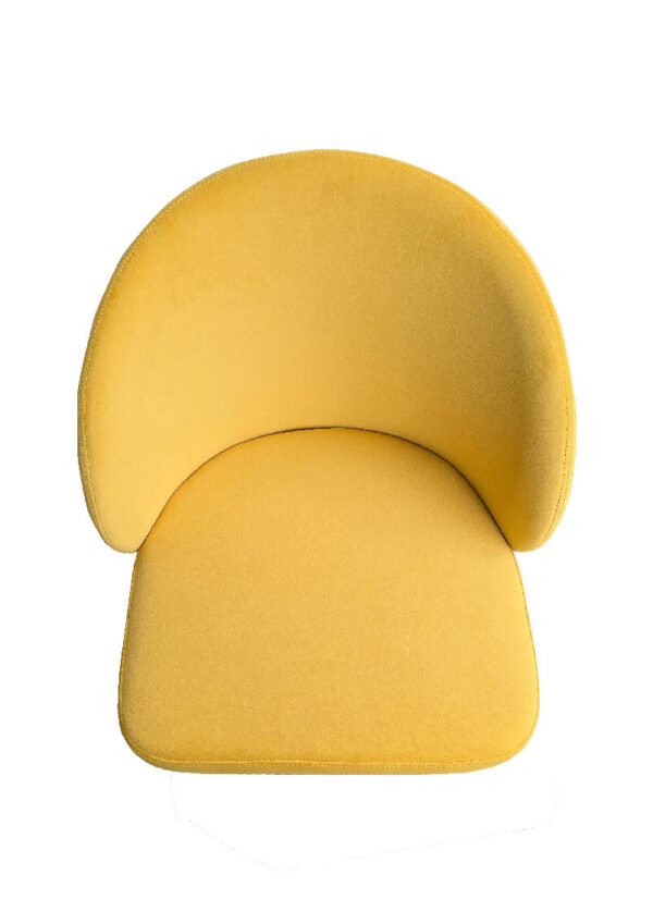 Alura™ Barstool - Custard Yellow - White Legs - Events Partner