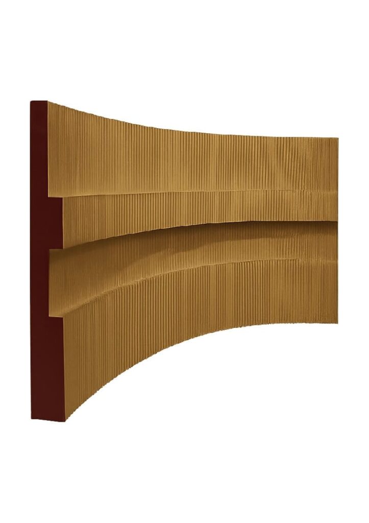 Kraft Fluted Wall Partition - Brown - Events Partner