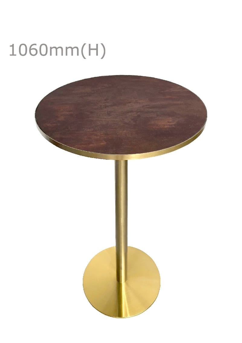 Luxco™ Atelier Round Bar Table - Gold & Verona Bronze - Events Partner