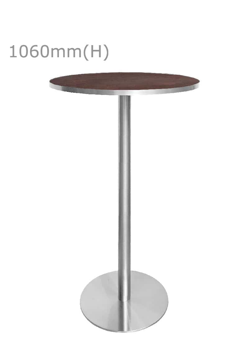 Luxco™ Atelier Round Bar Table - Silver & Verona Bronze - Events Partner