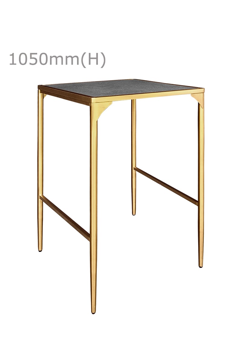 Luxco™ Atelier Square Bar Table - Gold & Graphite Black - Events Partner